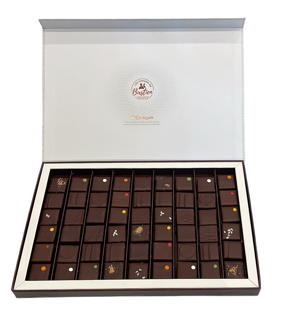 Coffret de chocolats pralinés prestige 54 pcs – Les copains de Bastien